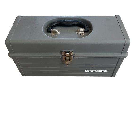 Other | Vintage Craftsman Grey Lockable Plastic Tool Box With Tray ...